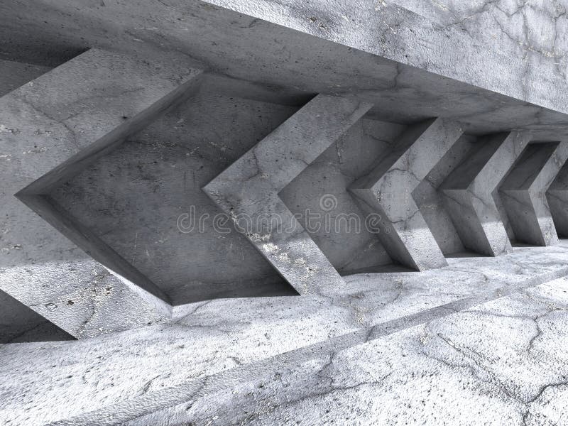 Abstract Architecture Concrete Wall Background Stock Illustration ...