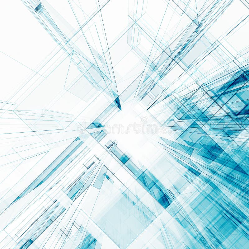 Abstract Architecture 3d Rendering Stock Illustration - Illustration of ...
