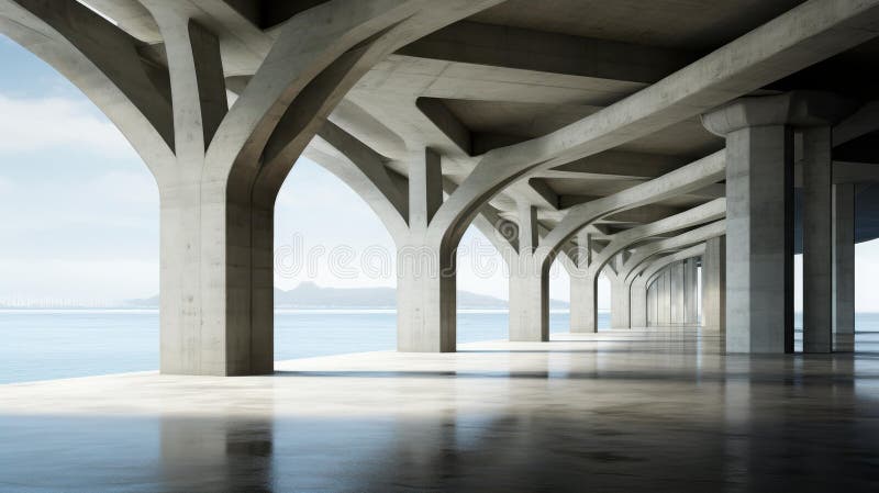 Abstract Architecture Design on Concrete Building Background Stock ...