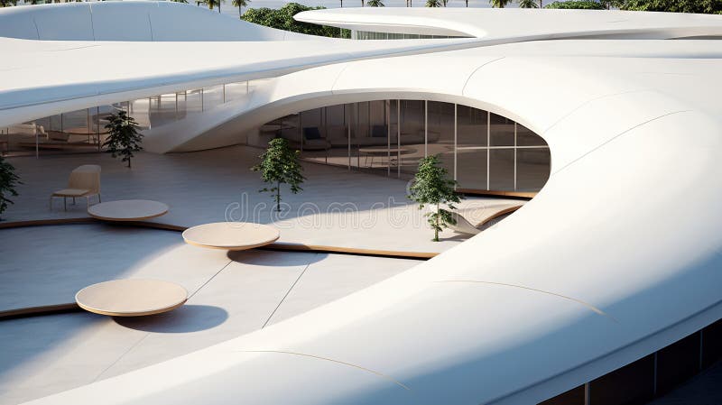 Abstract Architecture Design Influenced by Nature and Soft Forms Stock ...