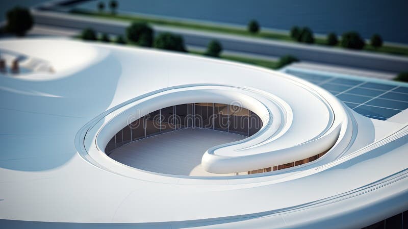 Abstract Architecture Design Influenced by Nature and Soft Forms. Stock ...