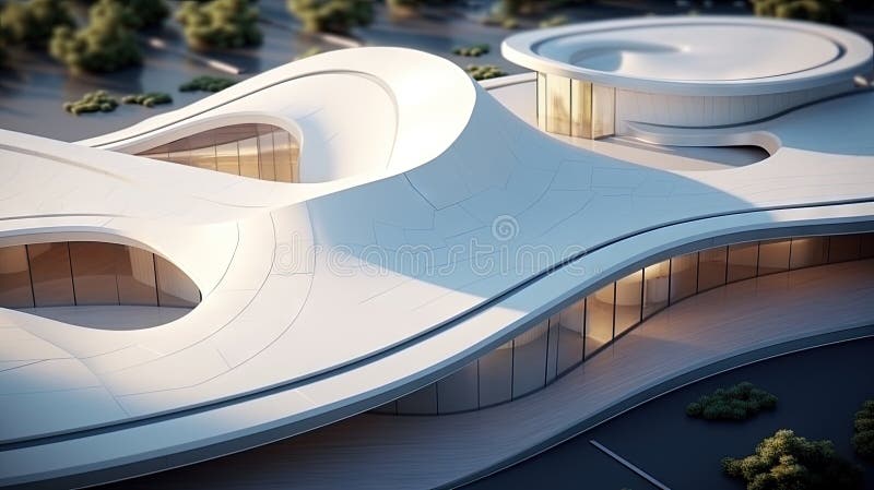 Abstract Architecture Design Influenced by Nature and Soft Forms. Stock ...