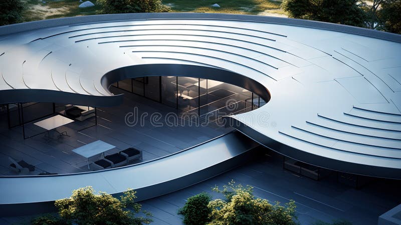 Abstract Architecture Design Influenced by Nature and Soft Forms. Stock ...