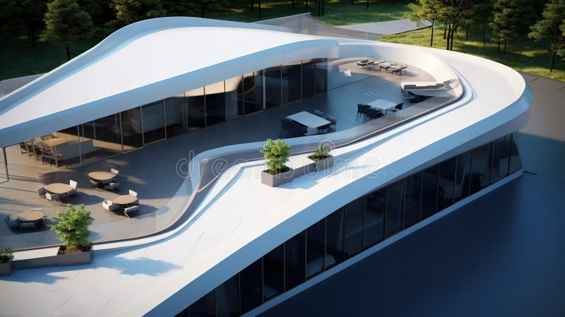 Abstract Architecture Design Influenced by Nature and Soft Forms. Stock ...