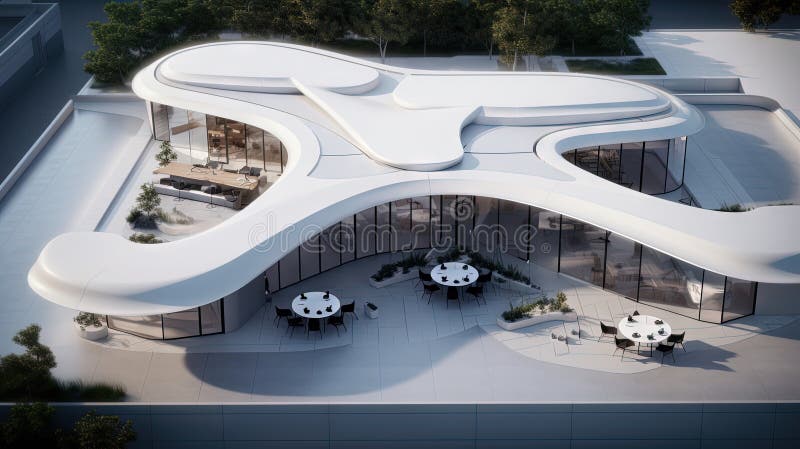 Abstract Architecture Design Influenced by Nature and Soft Forms. Stock ...