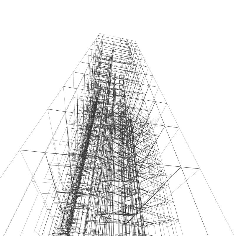 Abstract architecture stock illustration. Illustration of project ...