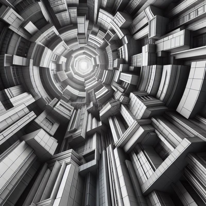 Abstract Architecture Geometric Forms Inspired by Architectu Stock ...