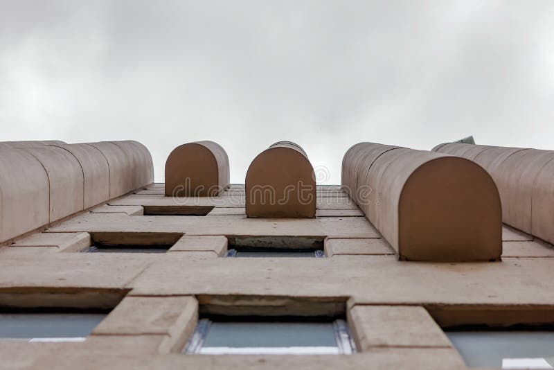Abstract Architecture Building Grey Sky Stock Image - Image of houses ...