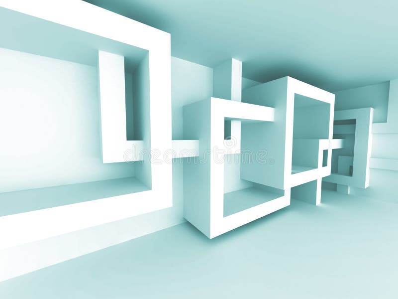 Abstract Architecture Interior Design Background Stock Illustration ...