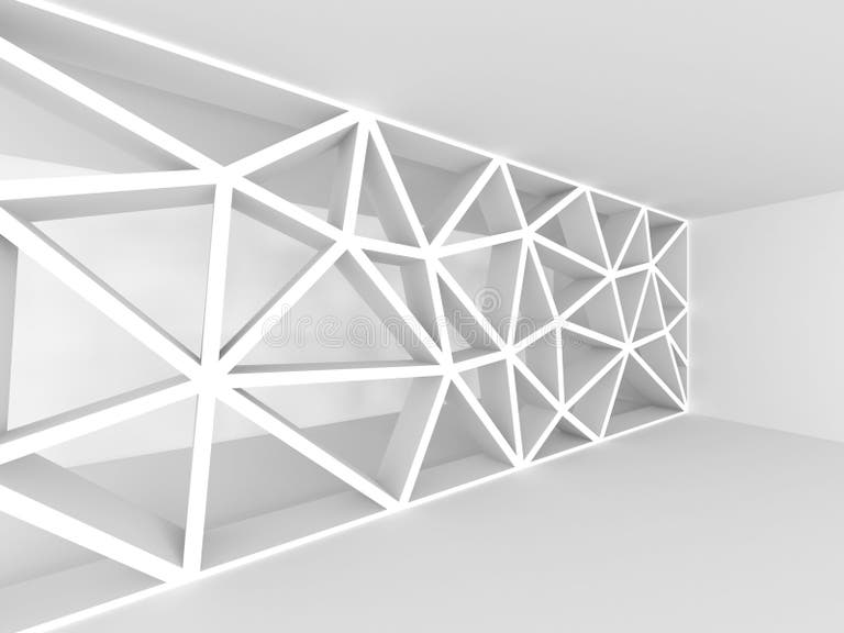 Abstract Architecture Interior Futuristic Design Stock Illustration ...