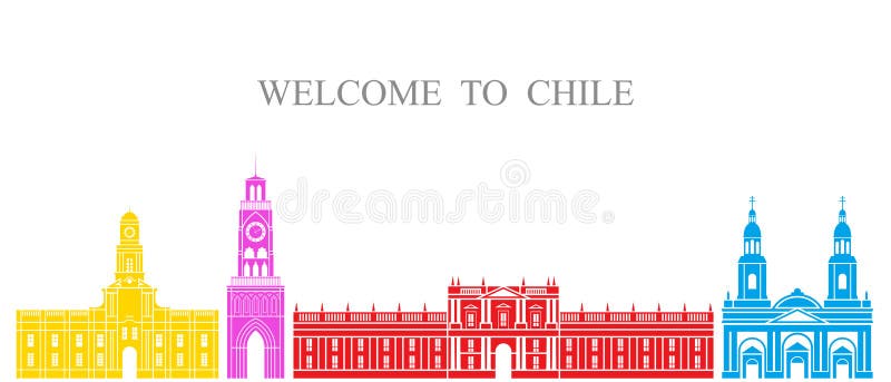 Abstract Architecture. Isolated Chile Architecture on White Background ...