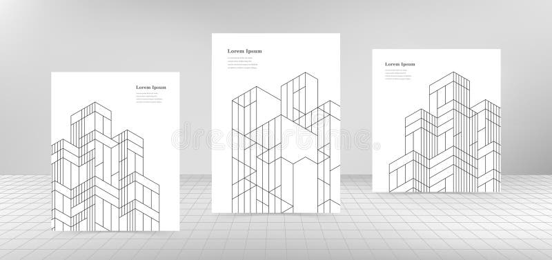 Abstract Architecture Lines. Geometric Buildings Background. 3d ...