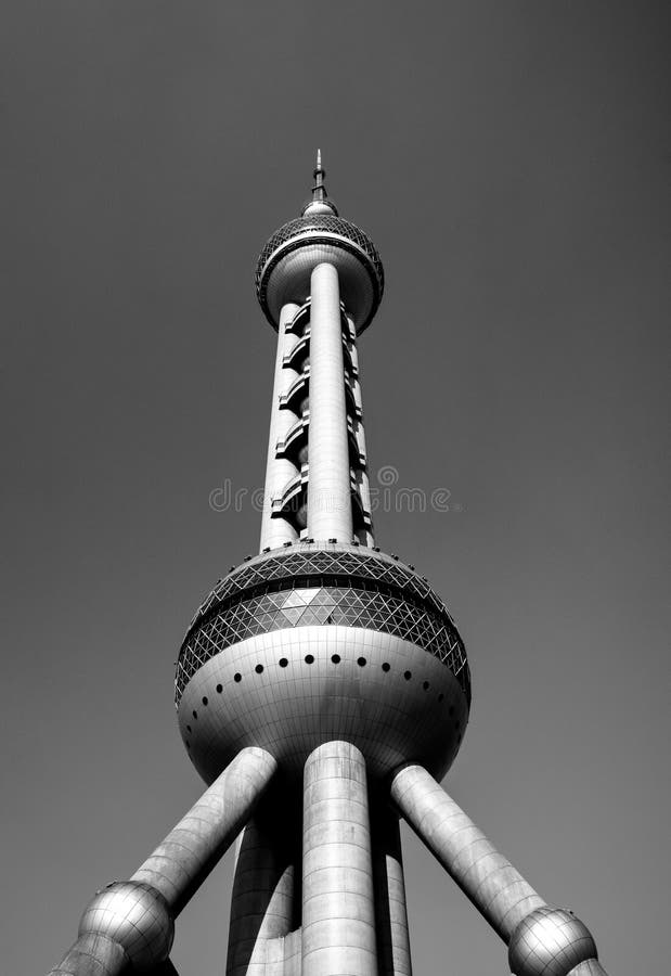 Abstract Architecture of a Modern Building in Shanghai Stock Image ...
