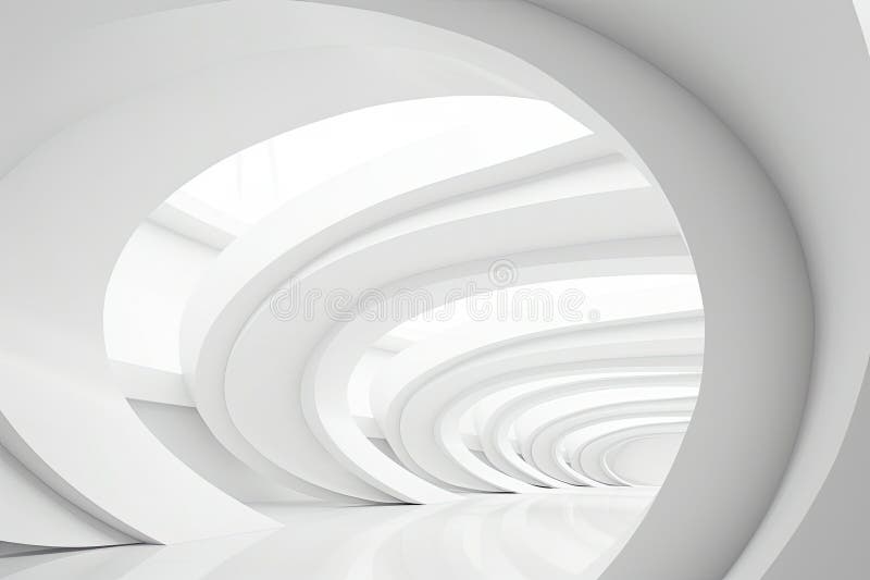 Abstract Architecture Modern Design. White Contemporary and Minimalist ...