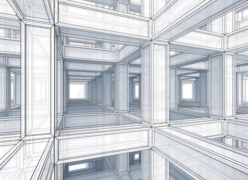 Abstract Architecture Perspective Background Stock Illustration ...