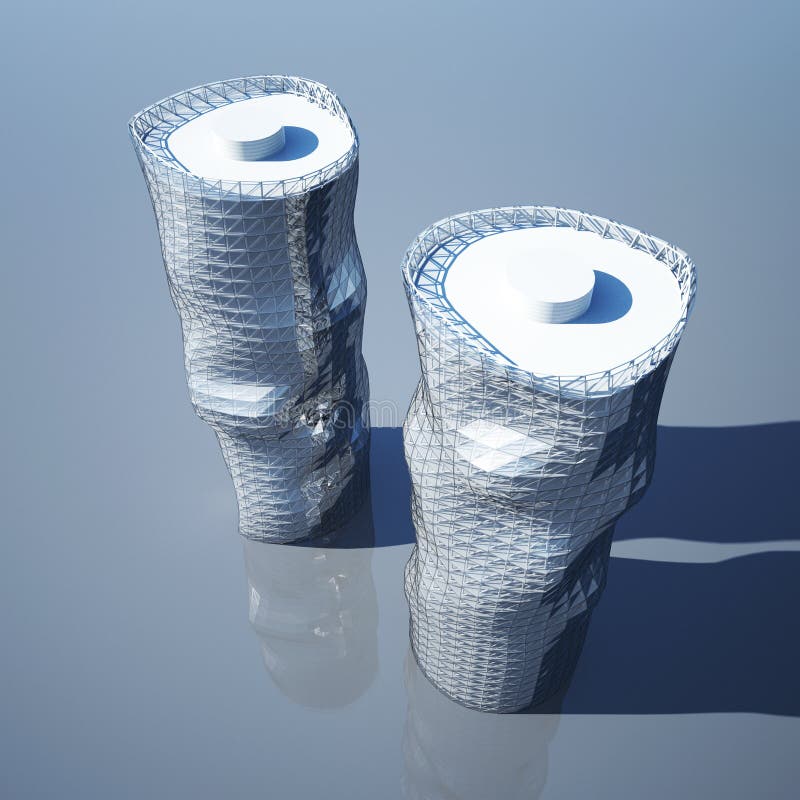 Abstract Architecture Towers Stock Illustration - Illustration of ...