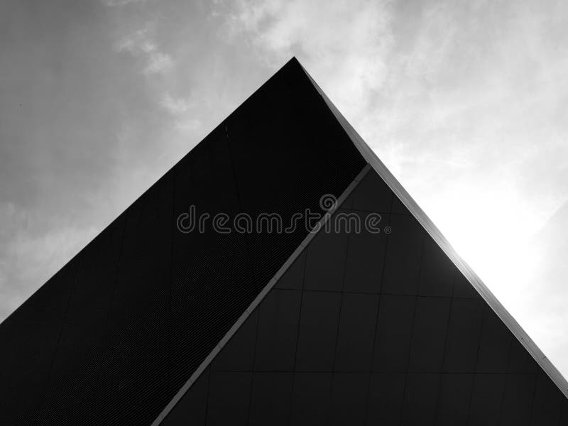 Abstract,Architecture Triangle Shape Building.black and White Tone ...