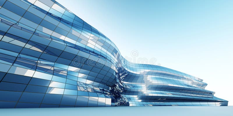 Abstract architecture wall stock illustration. Illustration of facade ...