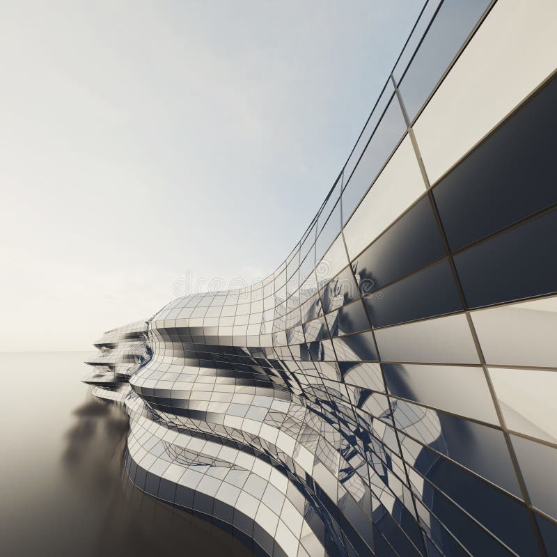 Abstract architecture wall stock illustration. Illustration of ...