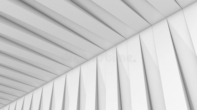 Abstract Architecture. White Columns Background. 3D Render. Stock ...