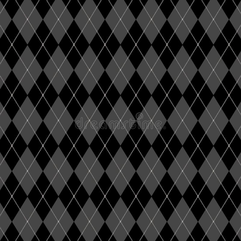 Argyle Seamless Pattern in Black and White Color Wallpaper Background ...