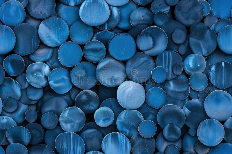 Abstract Arrangement of Blue Circular Shapes Creating Geometric Visual ...