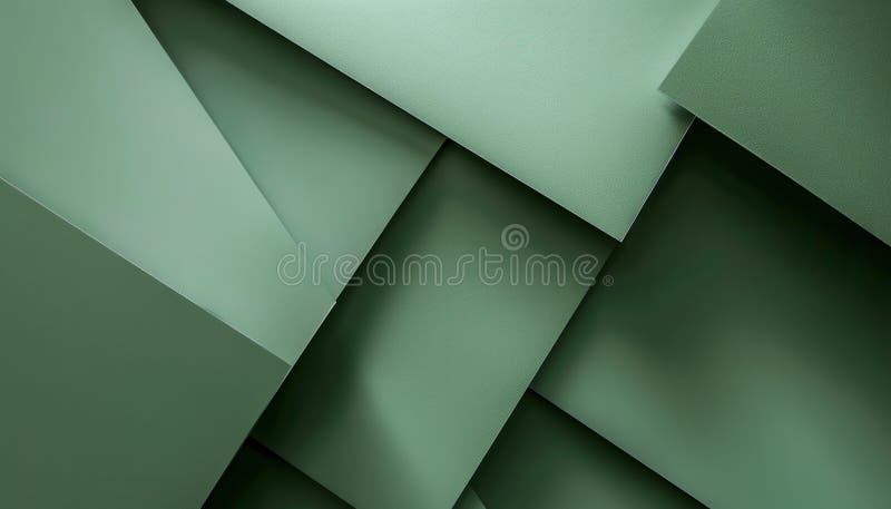 Abstract Arrangement of Layered Green Panels in a Textured Pattern ...