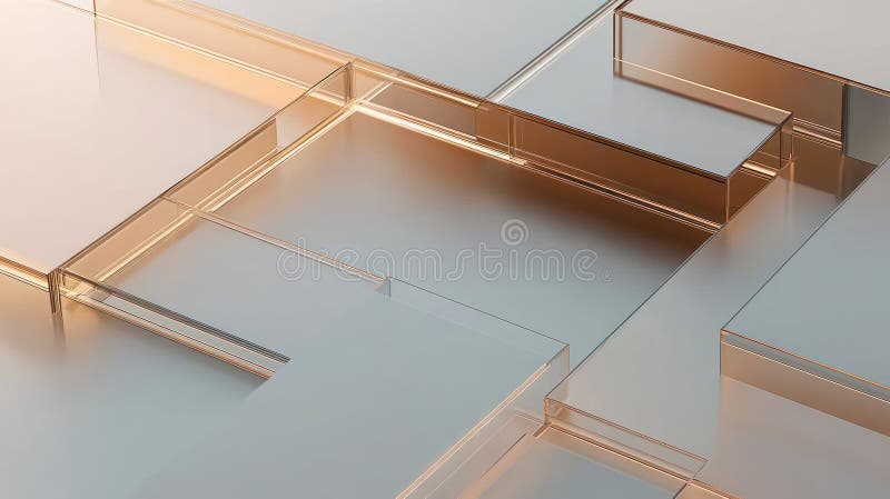 Abstract Arrangement of Transparent Rectangular Shapes with Soft ...