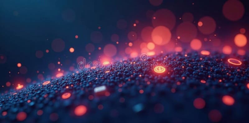 Abstract Array of Communication Icons Glowing Effect Symbol Graphic ...