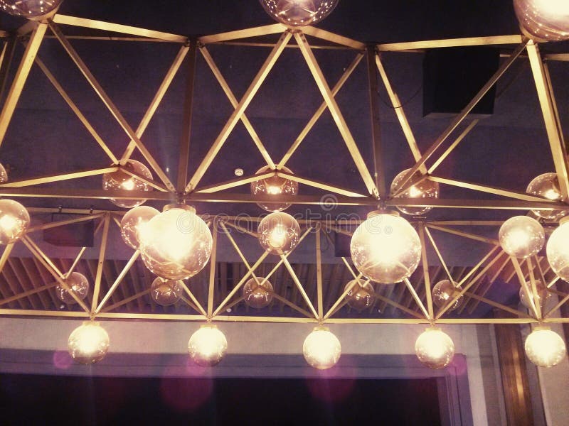 Abstract array of lamps stock photo. Image of ceiling - 56208176