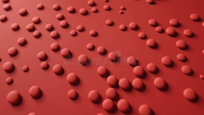 Abstract Array of Red 3D Spheres on a Seamless Red Background Stock ...