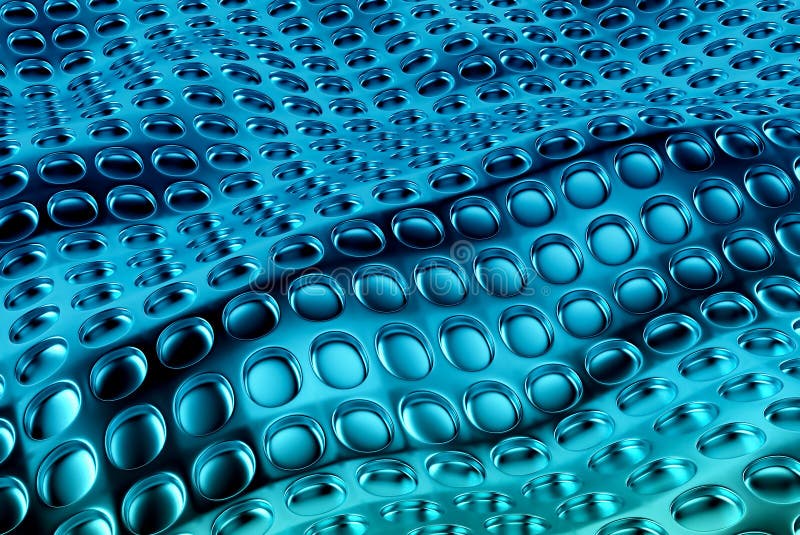 Abstract Array of Shinny Blue Polygons. 3d Render Stock Illustration ...
