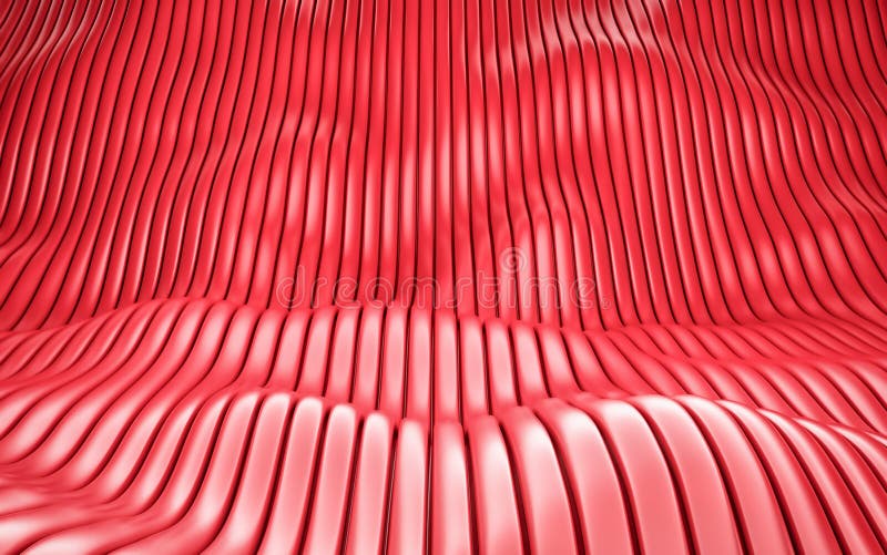 Abstract Array of Shinny Red Polygons. 3d Render Stock Illustration ...