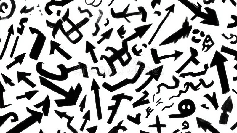 Abstract Arrow Chaos stock illustration. Illustration of shapes - 367560651