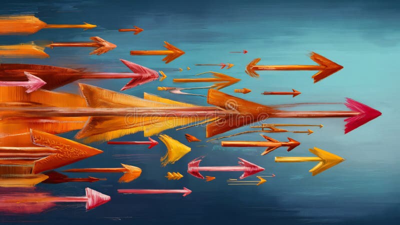 Abstract Arrow Composition, Teamwork, Progress, High Quality Image ...