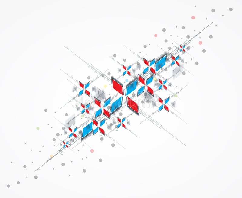 Abstract Arrow Computer Technology Business Solution Stock Illustration ...