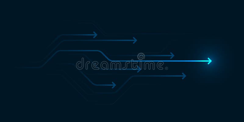 Abstract Arrow Direction Illustration Flat Design Copy Space Business ...