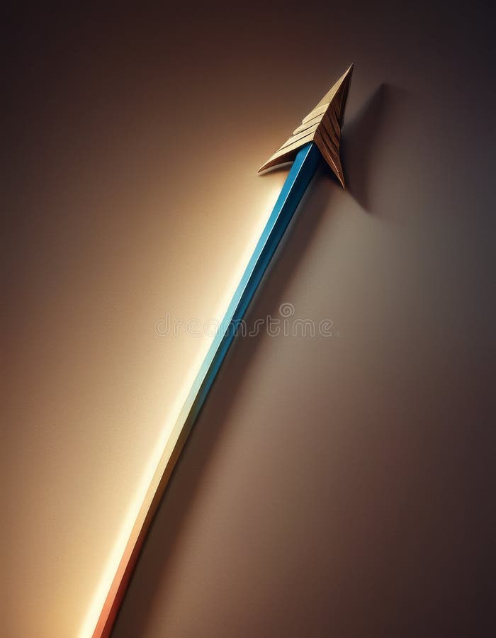 Abstract Arrow with Gradient Transition Stock Image - Image of curve ...