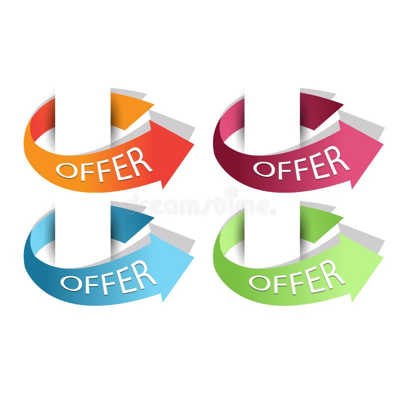 Abstract Arrow Offer Banner or Header Stock Illustration - Illustration ...