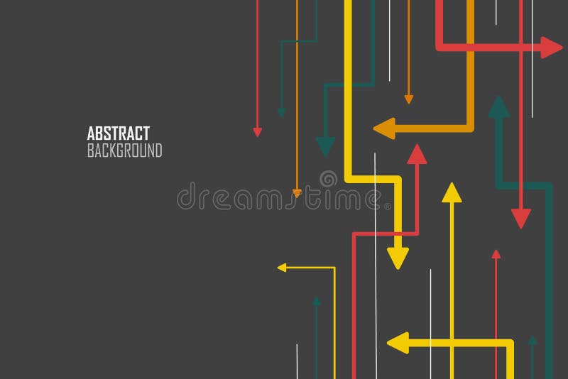 Abstract Arrow Overlapping on Dark Background. Vector Stock Vector ...