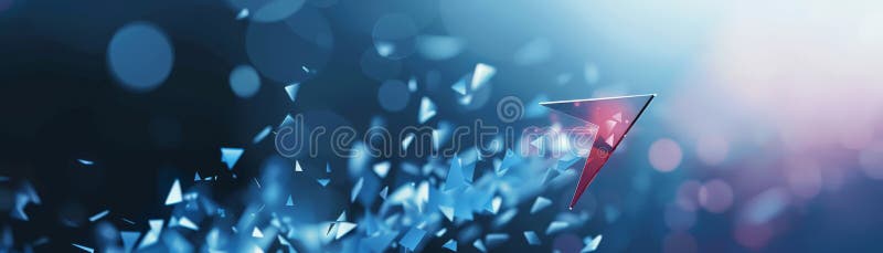 Abstract Arrow Flying Forward Abstract Arrow in Red with a Blue ...