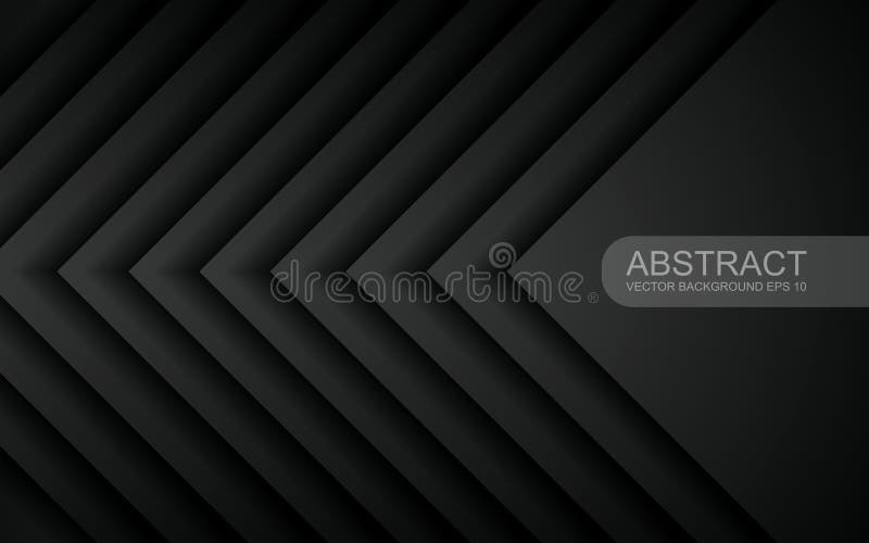 Abstract Arrow Shadow Direction. Abstract on Black Background ...