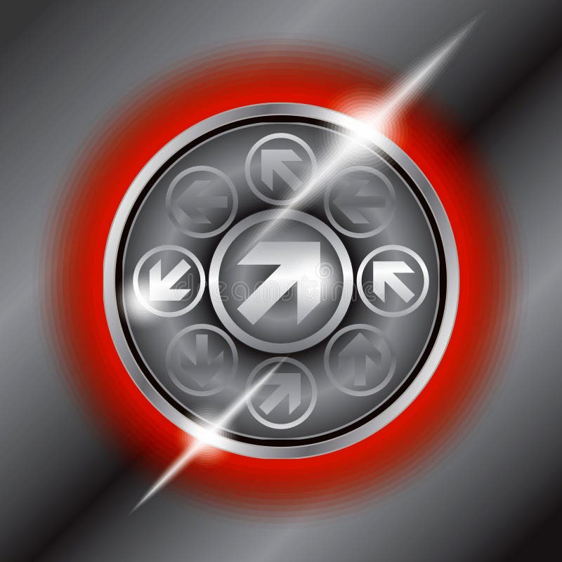 Abstract Arrow with Silhouette Circle Stock Vector - Illustration of ...