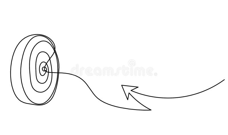 Target Continuous Line Drawing Stock Illustrations – 828 Target ...