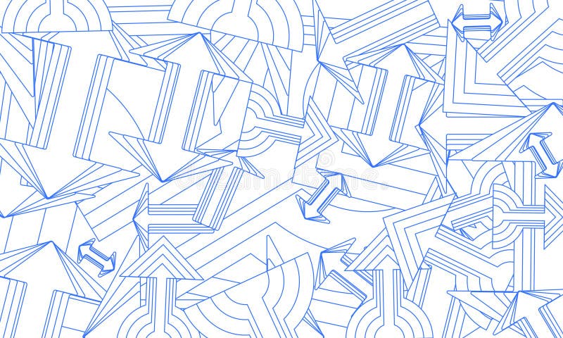 Abstract Blue Background with Arrows. Stock Photo - Illustration of ...