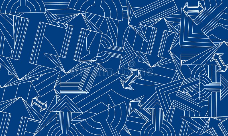 Abstract Blue Background with Arrows. Stock Illustration - Illustration ...