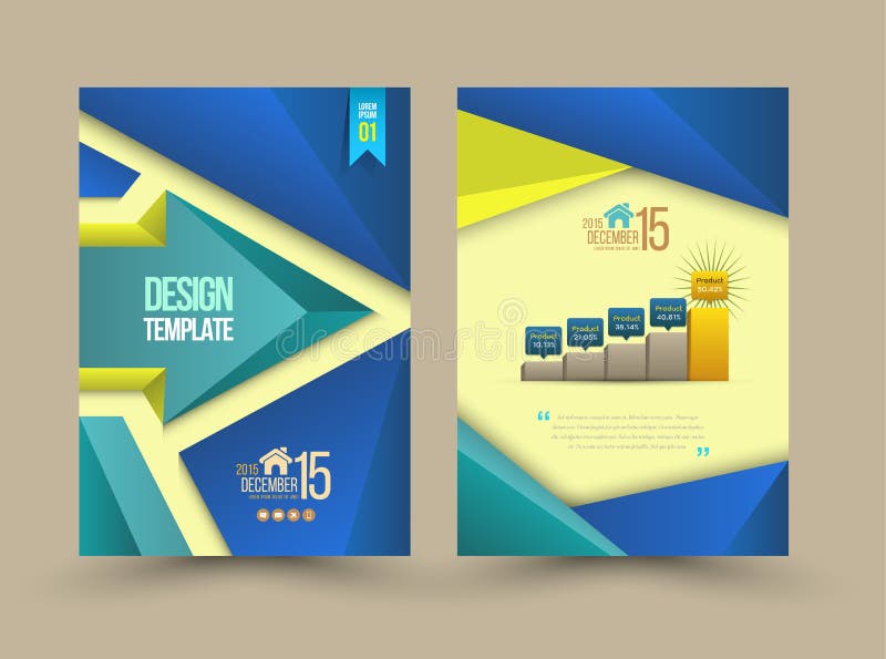 Abstract Arrows Brochure Flyer Design Stock Vector - Illustration of ...