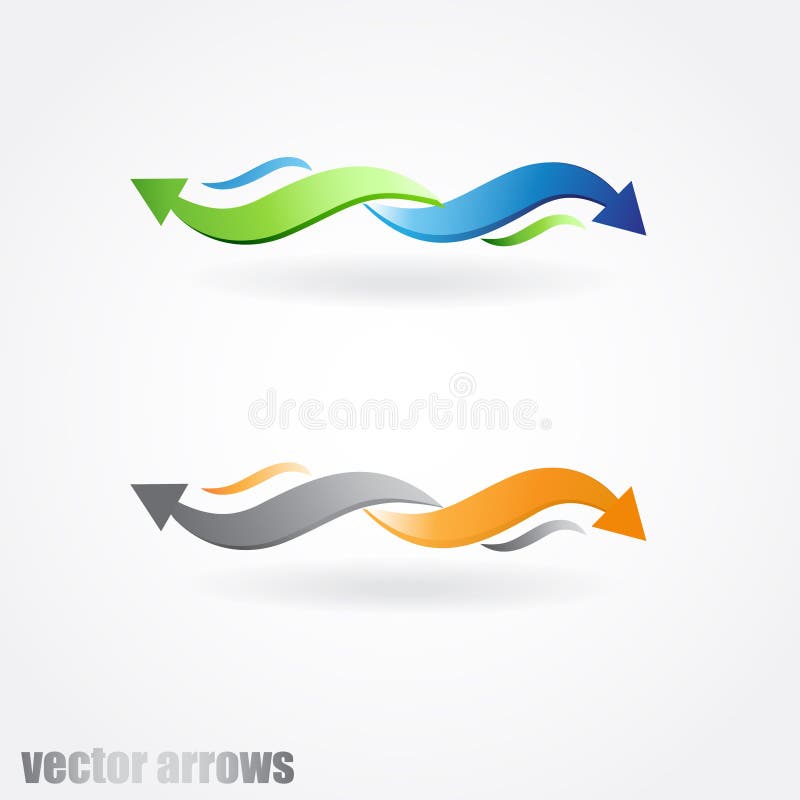 Abstract Arrows Illustration in Two Colors Stock Vector - Illustration ...