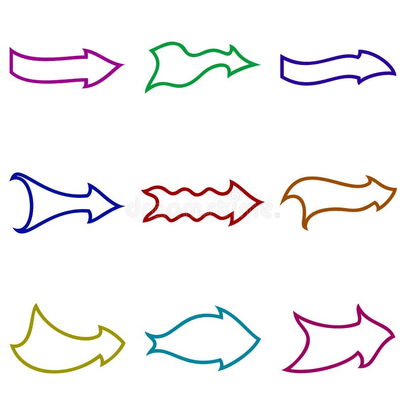 Abstract Arrows, Set stock vector. Illustration of form - 60938119