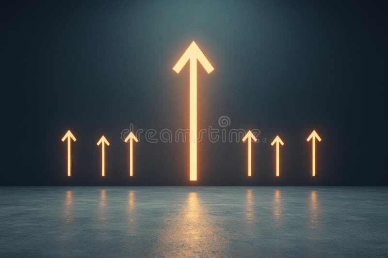 Abstract Arrows Symbolize Growth and Success in a Modern Environment ...